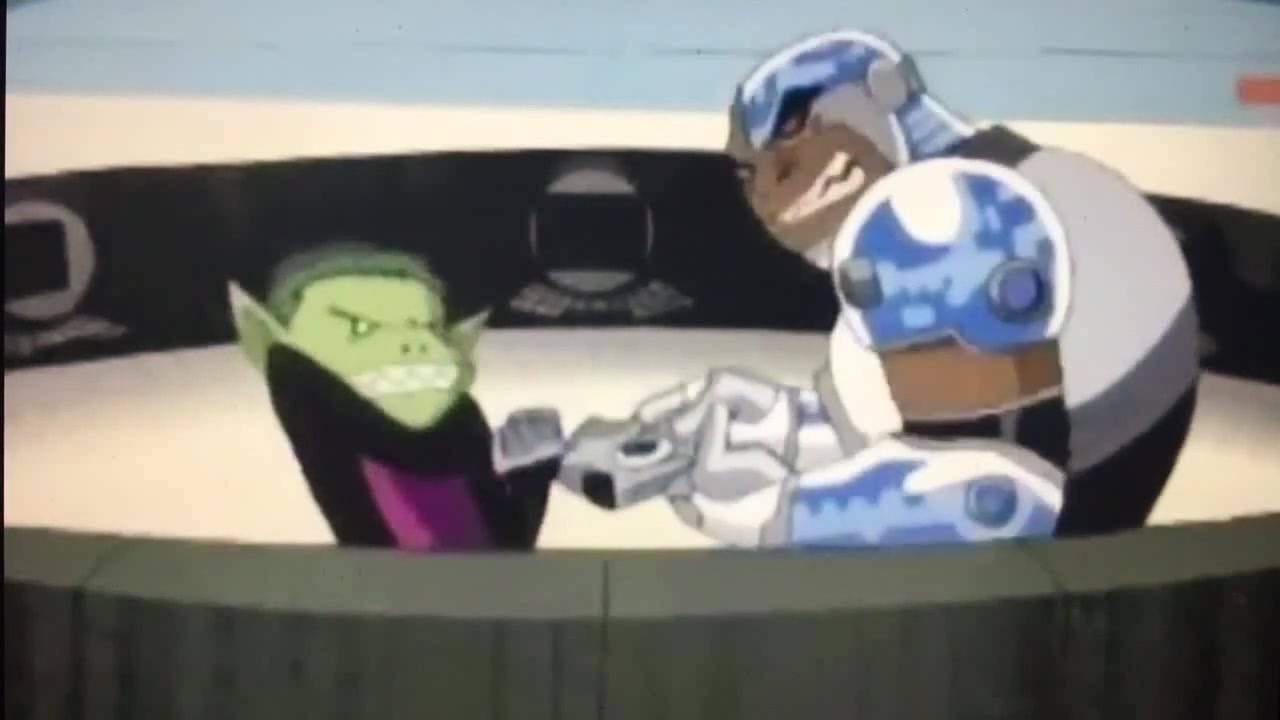 Beast Boy and Cyborg fighting for video games - Coub