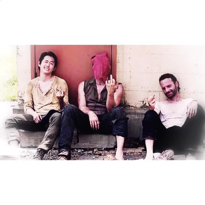 steven yeun & micheal cudlitz. — you will always be a part of this show ...