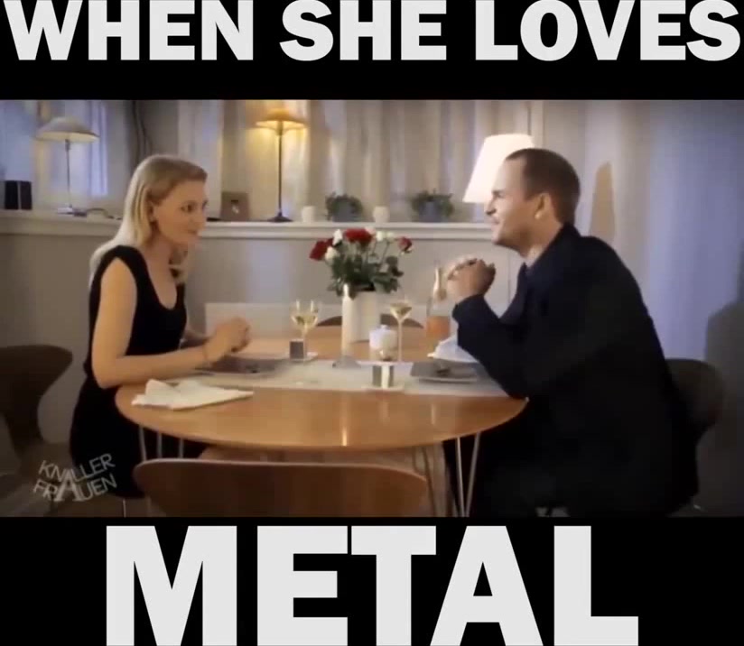 When she loves metal. Wenn sie Metall liebt - Coub