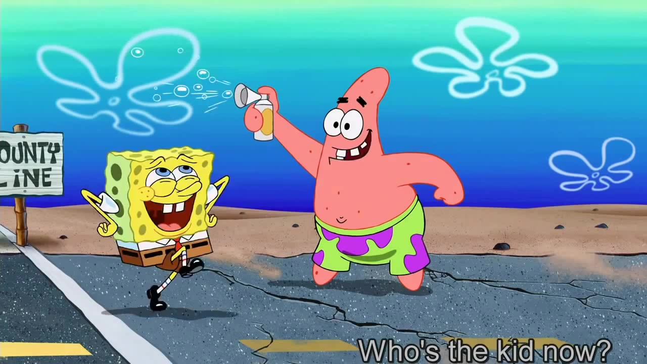 FUNNY PART OF SPONGEBOB MOVIE :D !!!!!!!! (County Line) - Coub