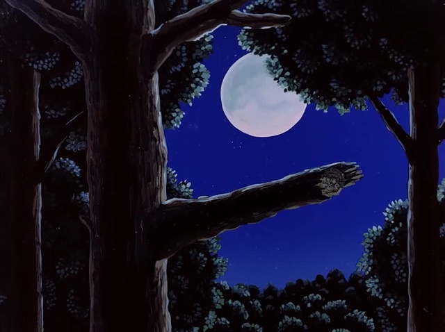 the moon is hanging in the purple sky - Coub