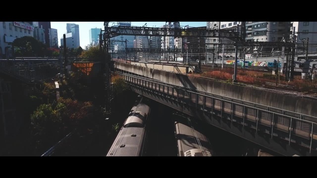 Above the trains, suburb - Coub