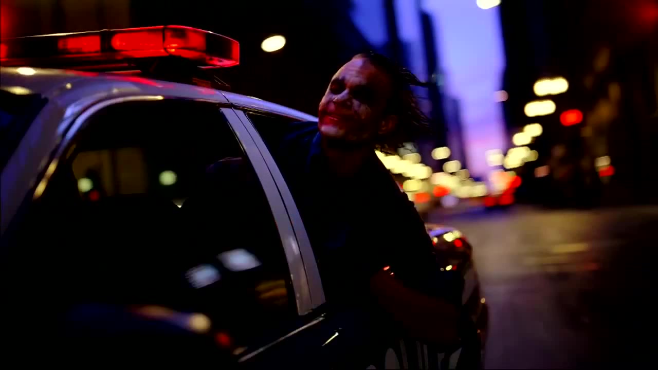 Dark Knight Joker Driving Police Car Scene - Coub