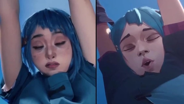 Young Jinx cosplay - Arcane - Coub