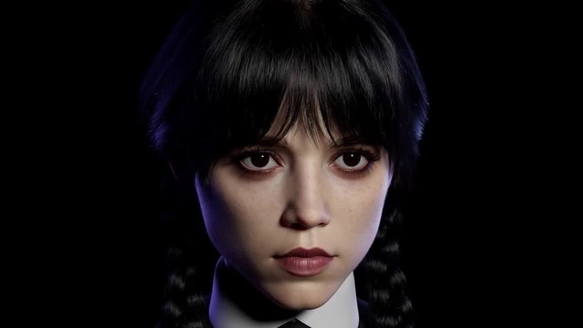 3D model of Jenna Ortega's " Wednesday " - Coub