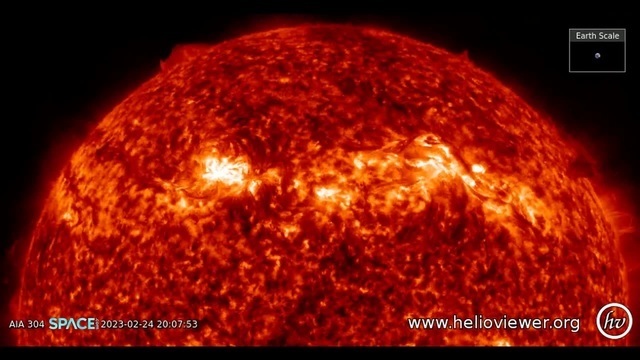 Big filament eruption on sun triggers long duration flare - See it in 4K - Coub