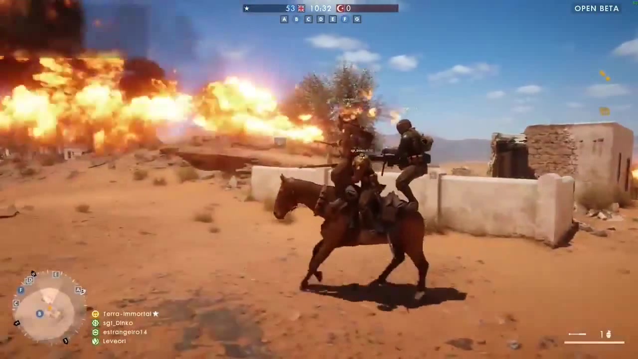 Battlefield 1 - horse, heavy machine gun and FIRE!!! - Coub