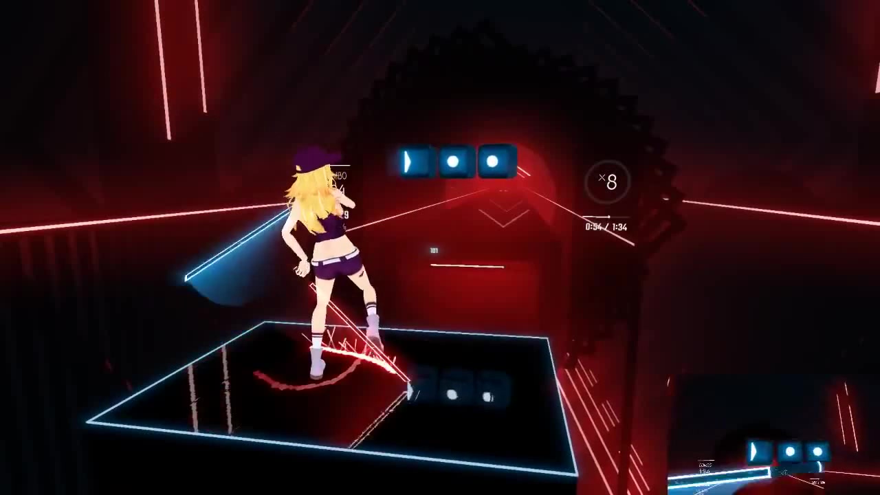 BeatSaber - Chikatto Chika Chikattsu (チカっとチカ千花っ♡) - Fujiwara Chika [FullBodyTracking] - Coub