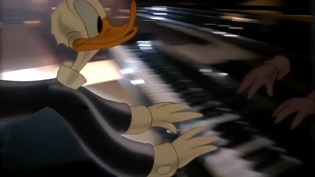 Duck playing the piano at four wings - Coub