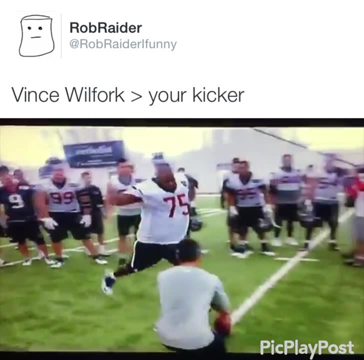 Vince Wilfork best kicker in NFL - Coub