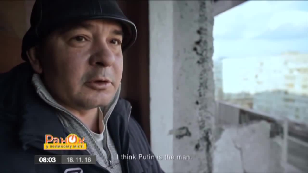 Putin saves us from NATO. Man's speech in his house, ruined by russian-supported troops. - Coub