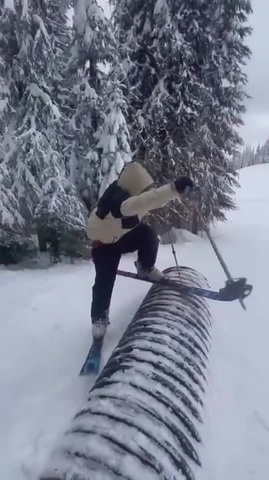 Skiing hard - Coub