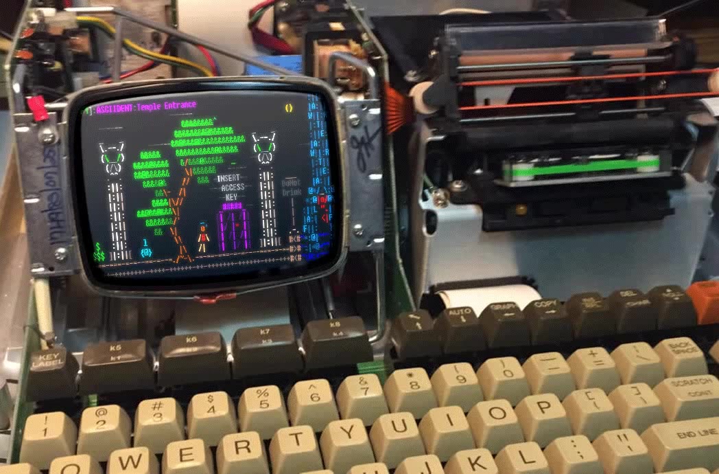 Animation from my indie game ASCIIDENT on old hardware - Coub