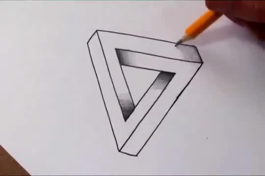 How To Draw The Impossible Triangle - Optical Illusion - Coub