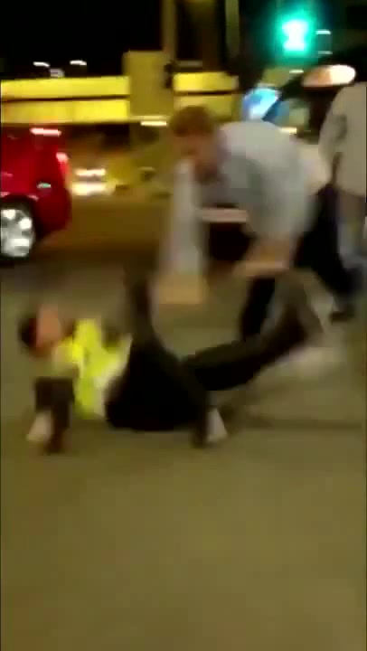 Seth Rogen knocking down a police officer and taking off! - Coub