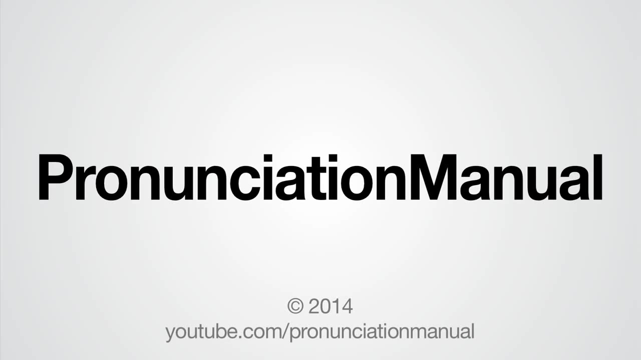 How to Pronounce PronunciationManual - Coub