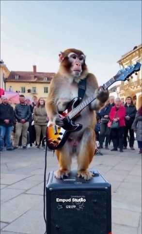 Сlassic rocker monkey 🎸🐵 - Coub