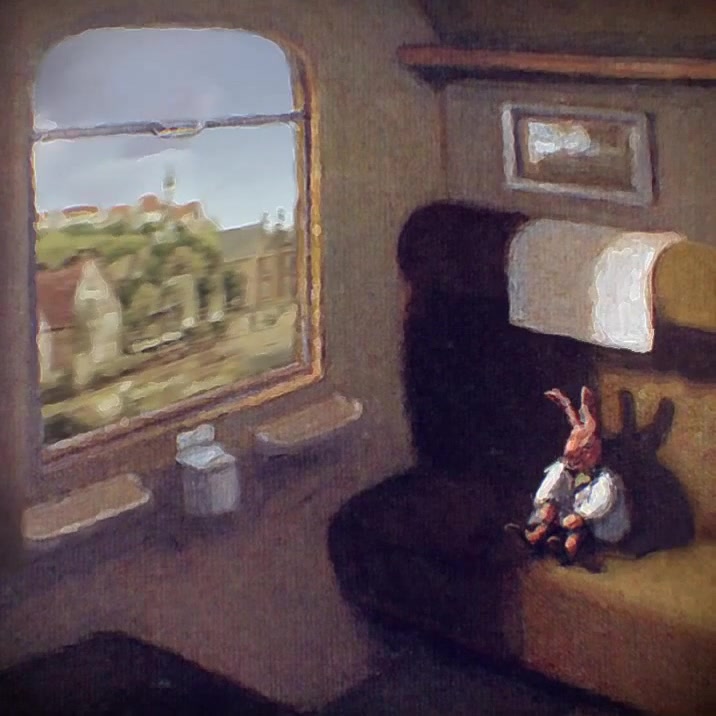 Rabbit on a Train (Painting to 3d) - Coub