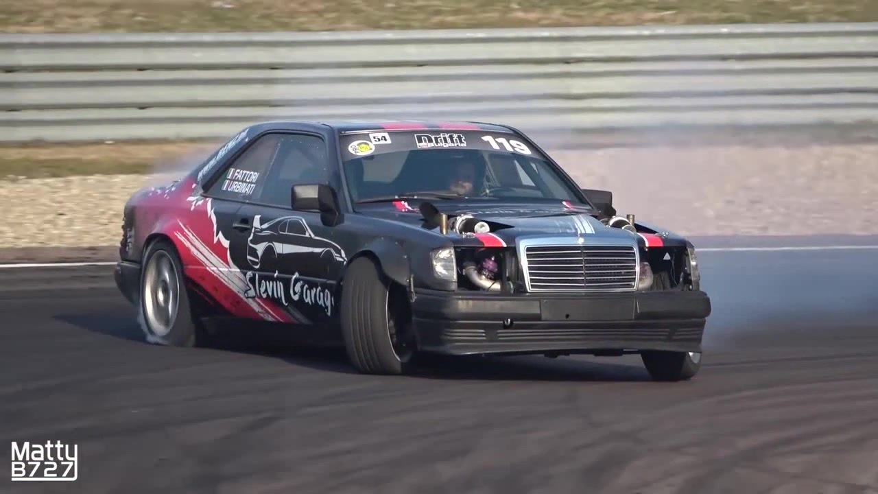 Twin Turbo V8 Mercedes-Benz W124 E-Class Drift Car! - Killing Tires at ...