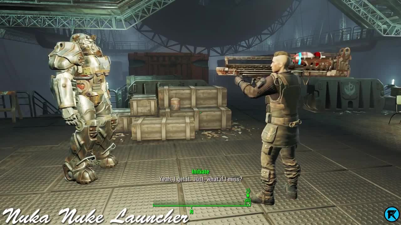 Fallout 4 | BOS Initiate Shoots BOS Knight with DLC Weapons! - Coub