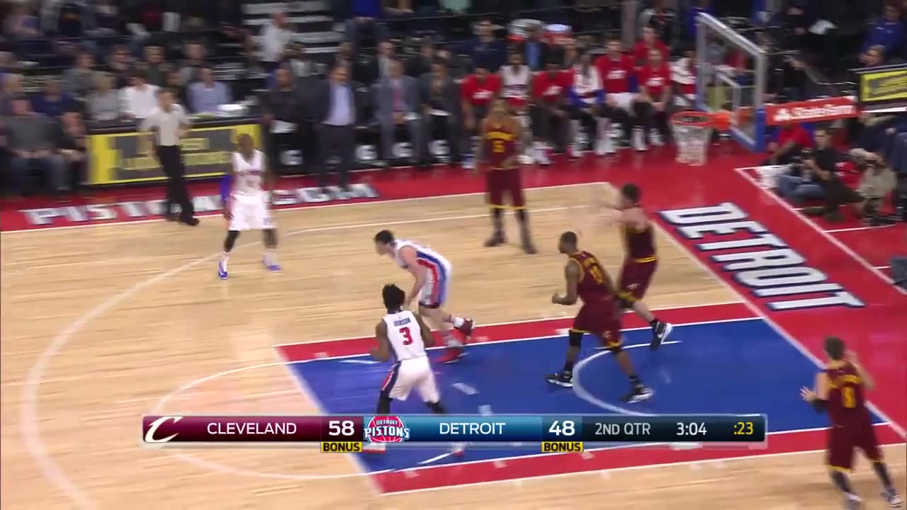 Caldwell-Pope Blocks LeBron James | Cavaliers vs Pistons | January 29, 2016 | NBA 2015-16 Season ...