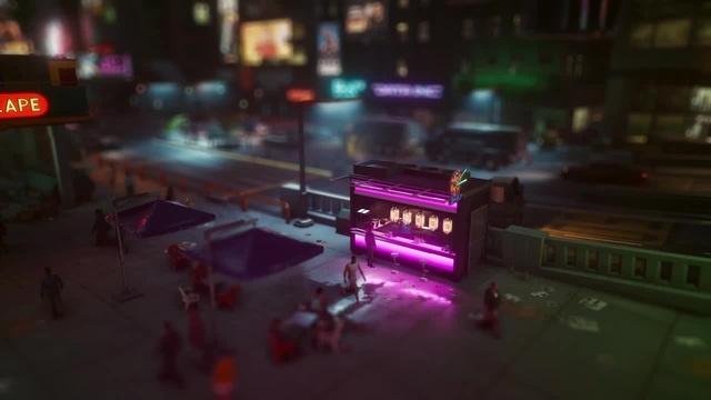 Tiny Cyberpunk 2077 | Tilt Shift - Coub