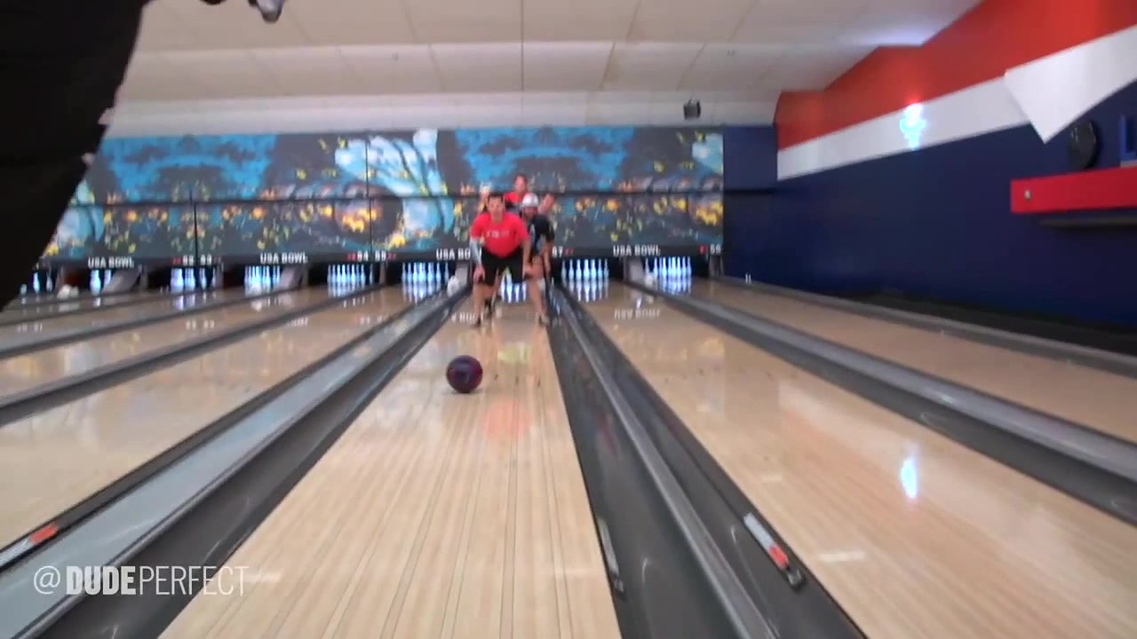 Dude Perfect - Bowling Trick Shots - Coub