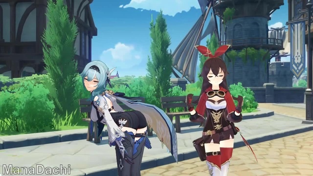 VIBIN TO EULA'S KETSU DRUM ( A$$ DRUM ) - GENSHIN IMPACT MEME ANIMATION (原神) - Coub