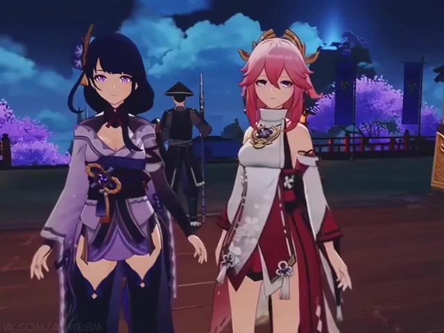 Yae Miko and Raiden Shogun - Coub