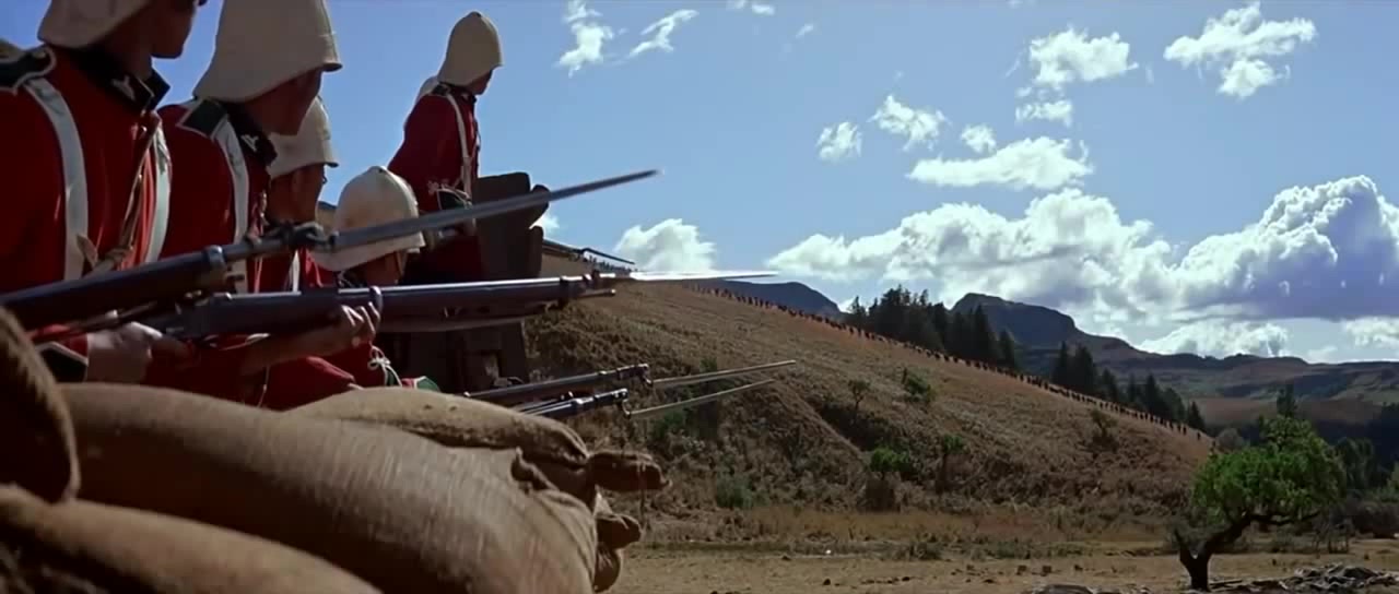 "Zulu" 1964 Movie - Final Battle Including "Men of Harlech" Song. - Coub