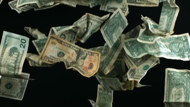 Slow Motion Falling Money - Coub