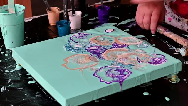 (818) Stress relief ASMR art ~ Smashing paint with a hammer ~ Acrylic ...