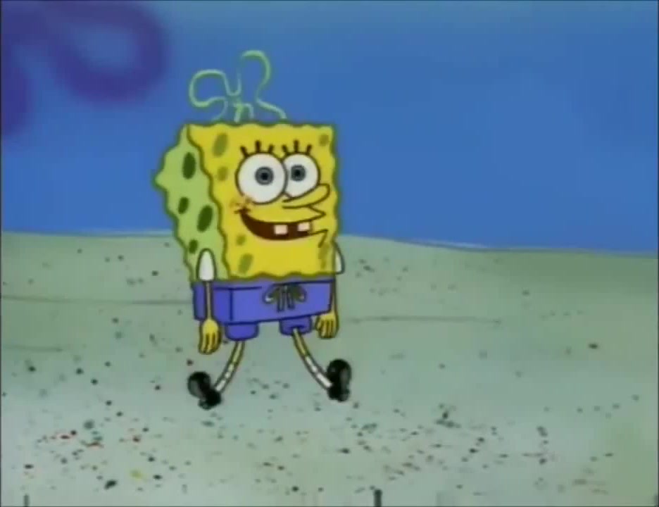 Spongebob Steps on the beach - Coub