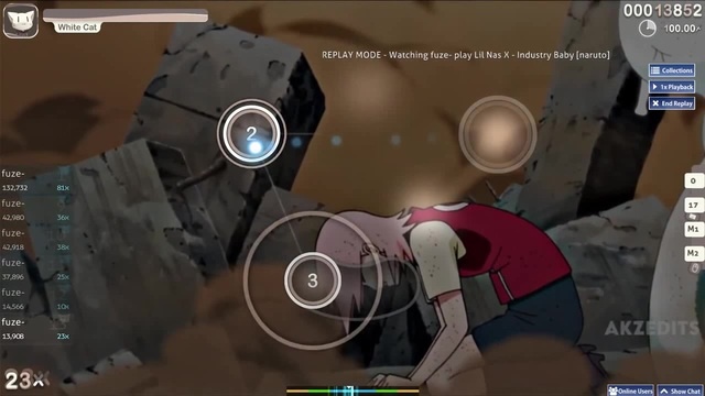 Lil Nas X Industry Baby (Naruto Edit) | osu! replay - Coub