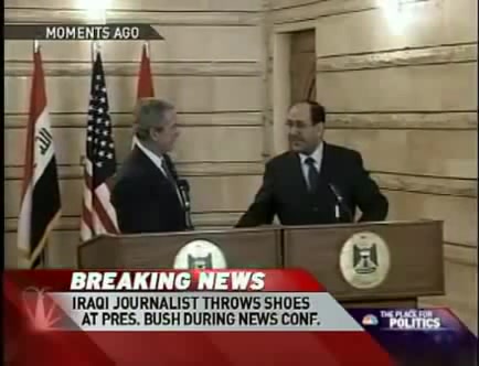 GEORGE BUSH SHOE ATTACK! - Coub