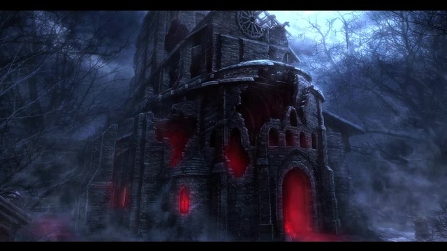 Abandoned Monastery | Halloween Holiday Music | 👻Simple Animation Art👻 ...