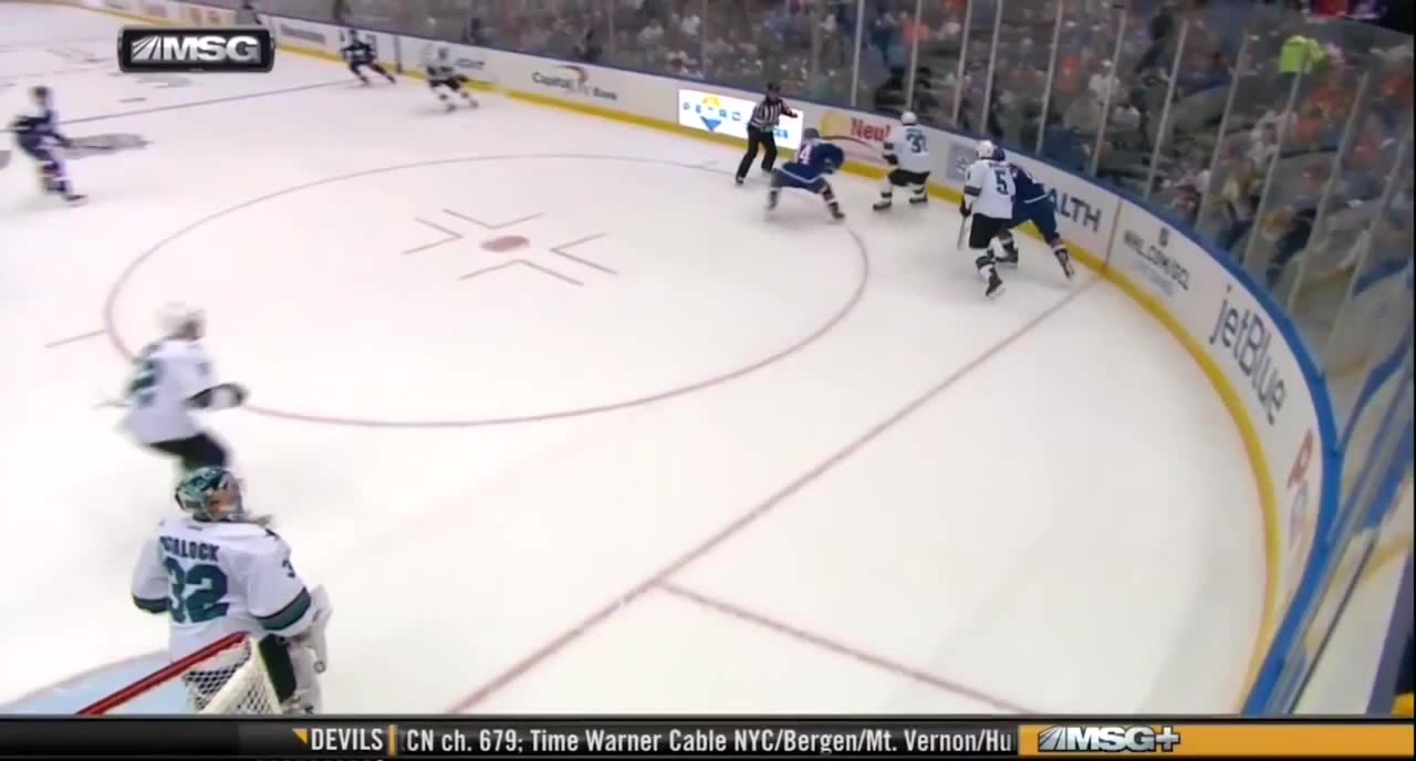 John Scott Hit on Mikhail Grabovski - Coub