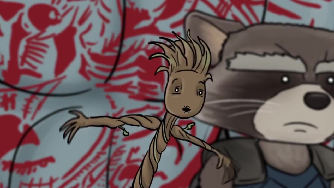 Arguing between Groot and Batman - Coub