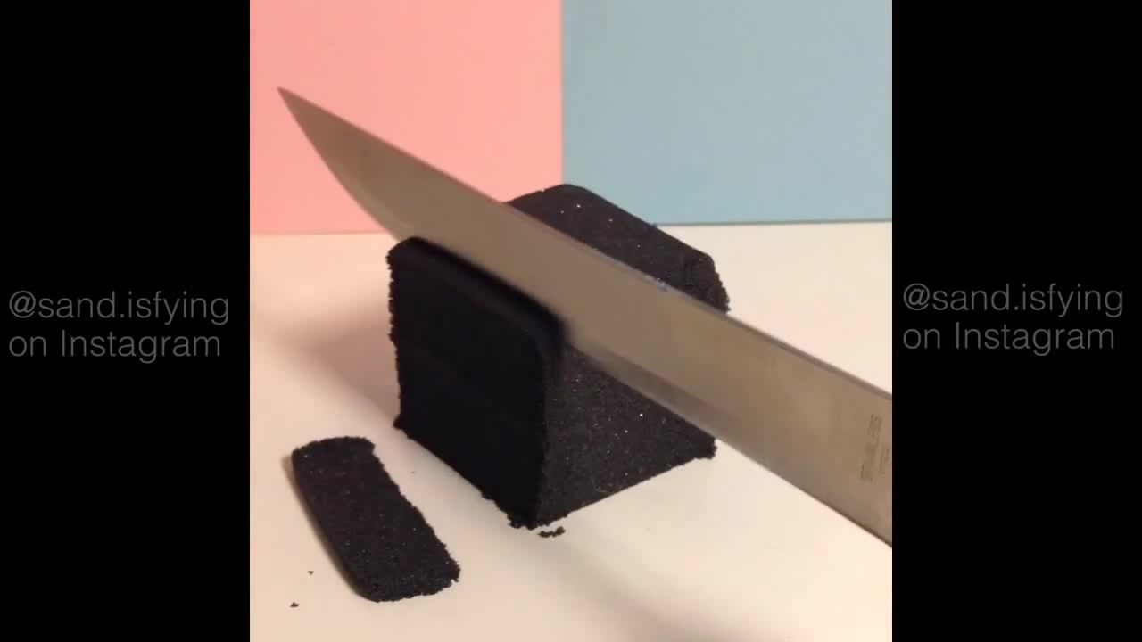 Extremely satisfying compilation of kinetic sand clips - Coub