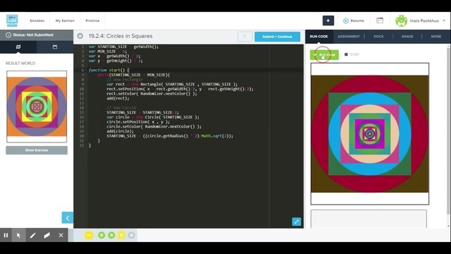 Circles in Squares - Coub