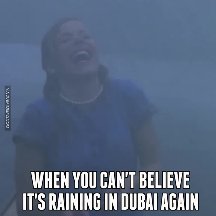 When you can't believe it's raining in Dubai again ☔ - Coub