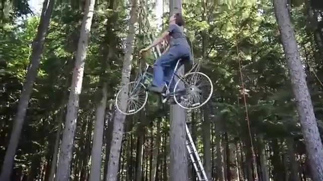 Bicycle Powered Tree House Elevator - Coub
