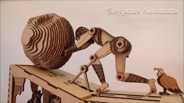 Sisyphus laser-cut wood automata by Ross McSweeney - Coub