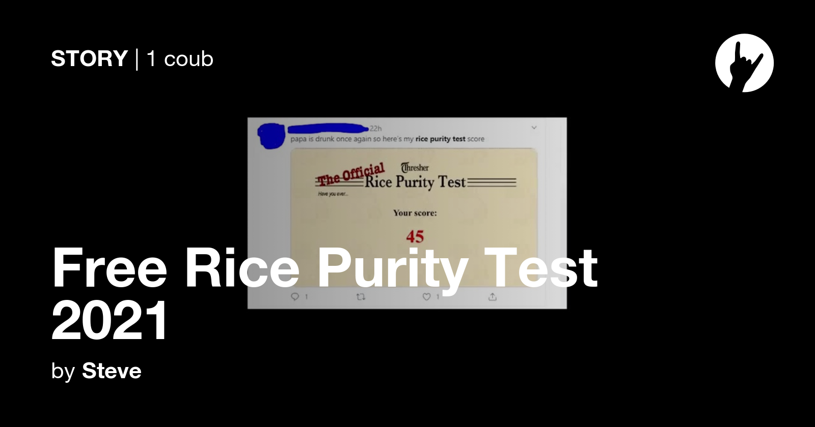 Free Rice Purity Test 2021 - Coub